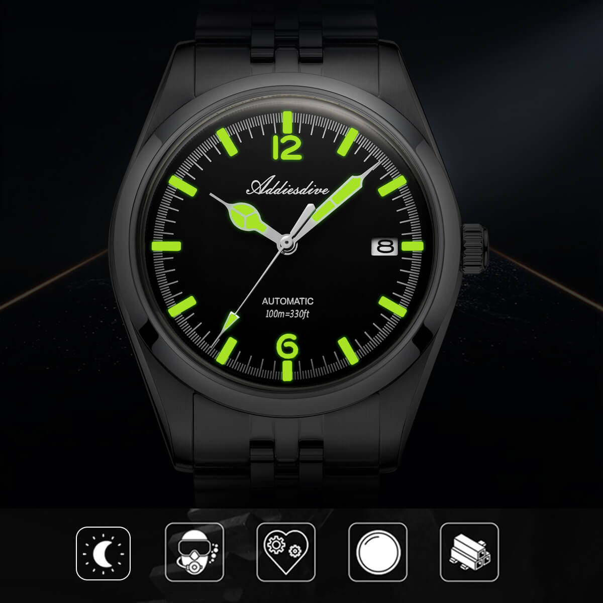 ★Weekly Deal★Addiesdive 39mm Automatic Watch Diver's 100M NH35 (AD2038 ...