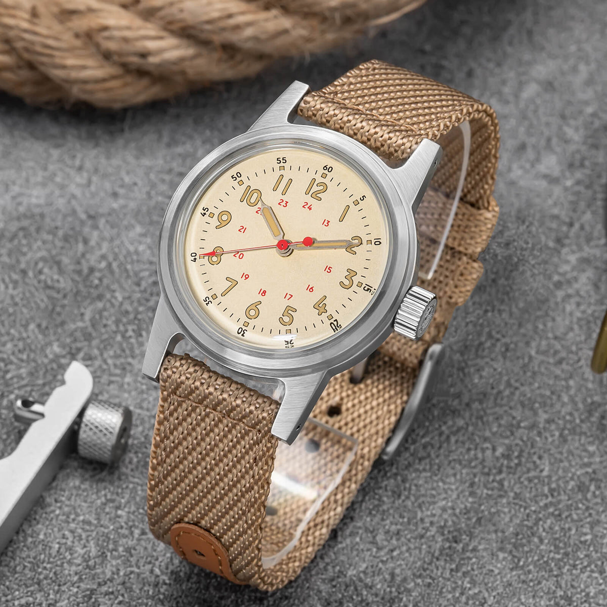 ADDIESDIVE 36mm Vintage Mechanical Watch AD2076