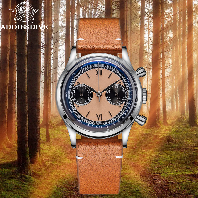 ADDIESDIVE Panda BB Chronograph Retro Men Watch 38mm Quartz Watch, AD2 ...