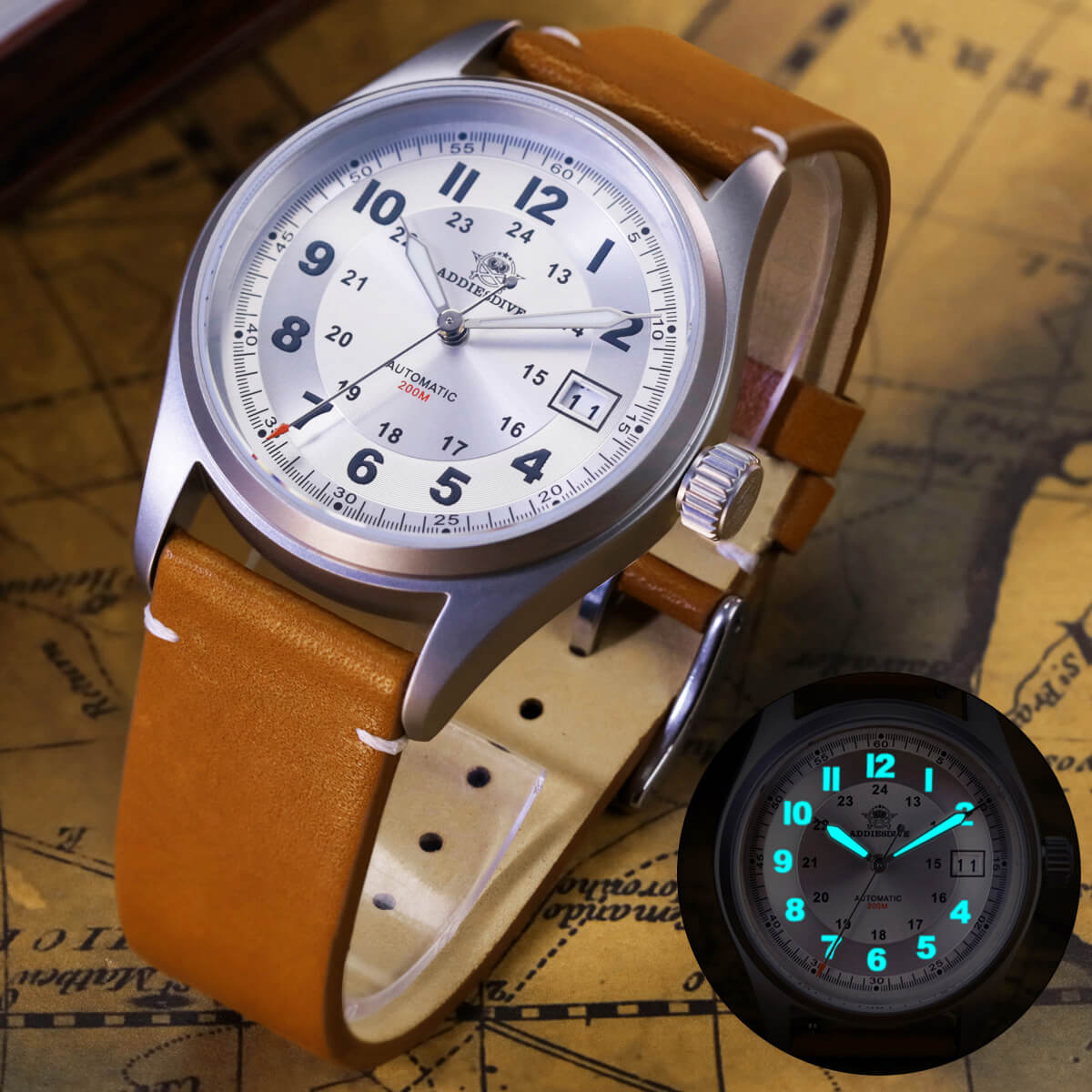 ADDIESDIVE® Men's Elegant Automatic Watch Diver 200M (AD2048 ...