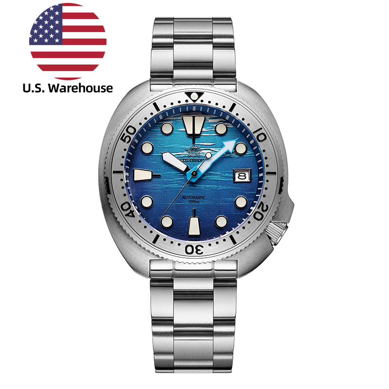 U.S. Warehouse -ADDIESDIVE 3D Turtle Dial Dive Watch（AD2045 ...