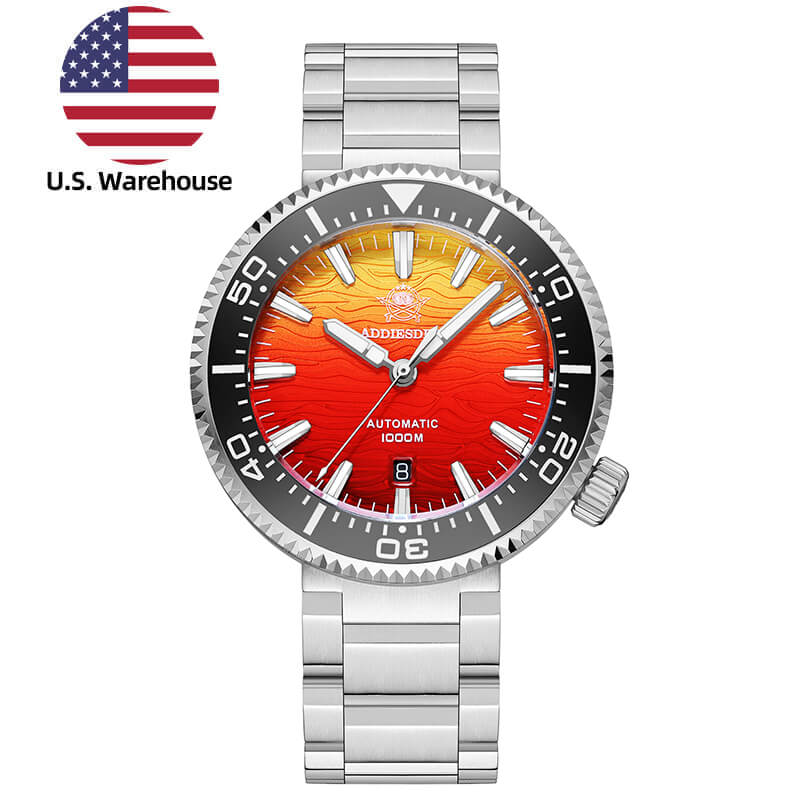 U.S. Warehouse -Addiesdive 46mm Puck Style Diver Watch AD2526 – 1000M