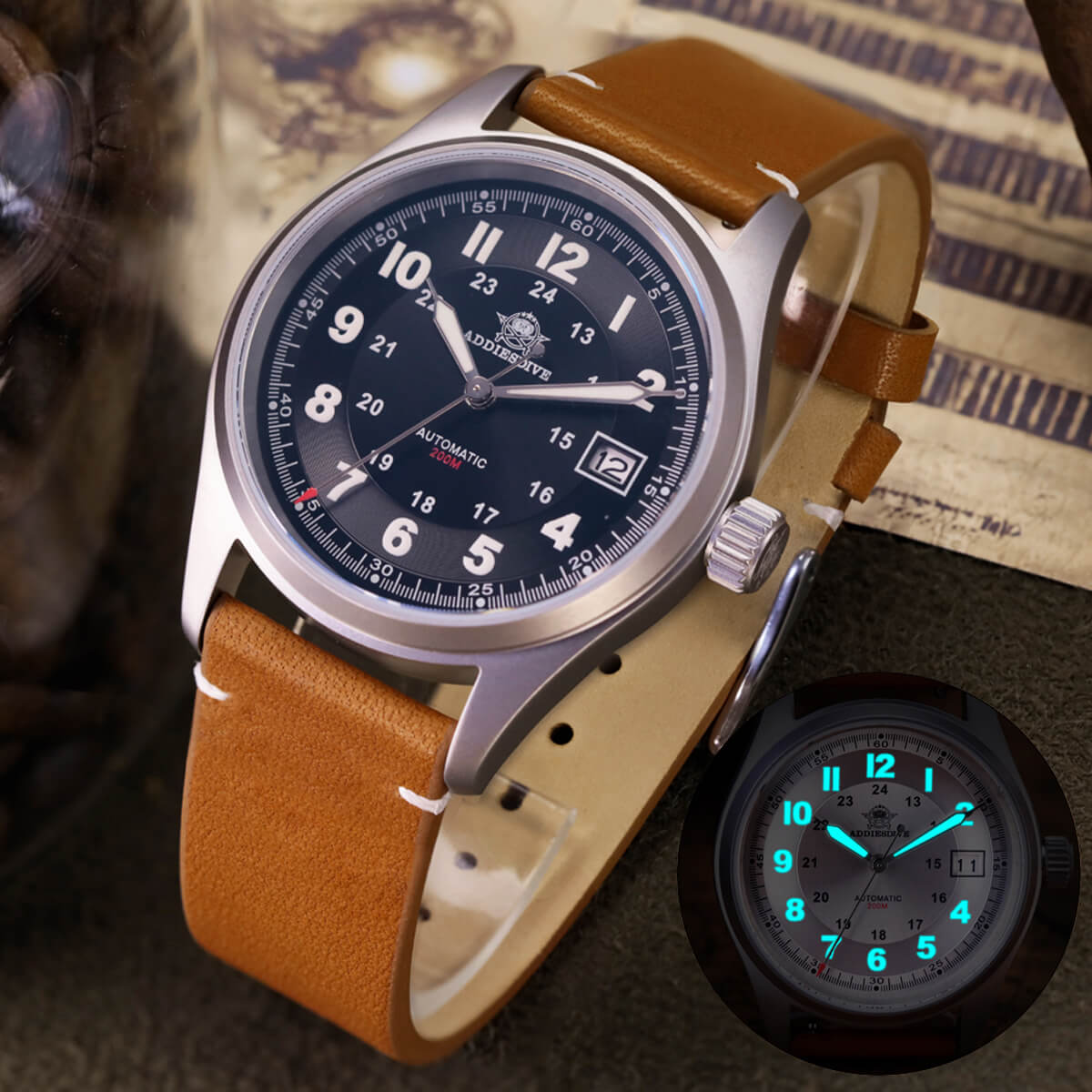 ADDIESDIVE® Men's Elegant Automatic Watch Diver 200M (AD2048 ...