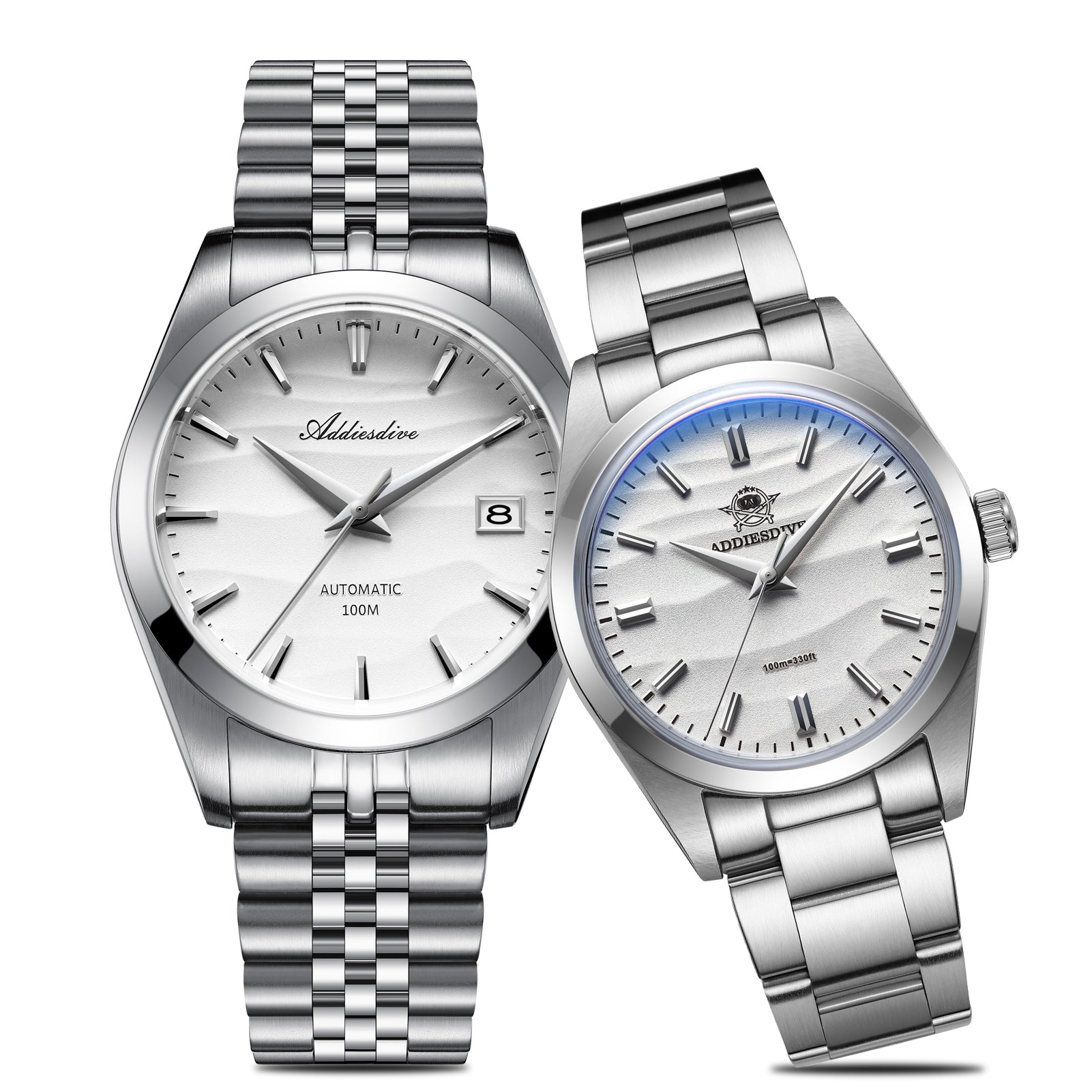 His & Hers Sand Dial Watches: 39mm Automatic & 36mm Quartz ...