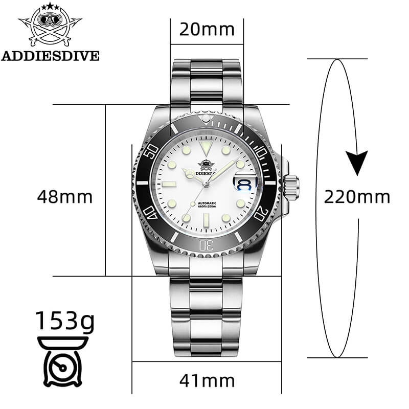 Addiesdive Automatic Watch Diver's 200M NH35 (H3D-AC) – addiesdivewatches