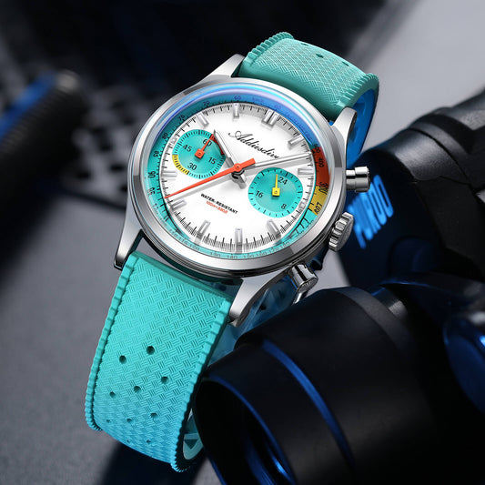 ★Flash Sale★ADDIESDIVE 38mm VK64 Racing-Inspired Chronograph Watch AD2