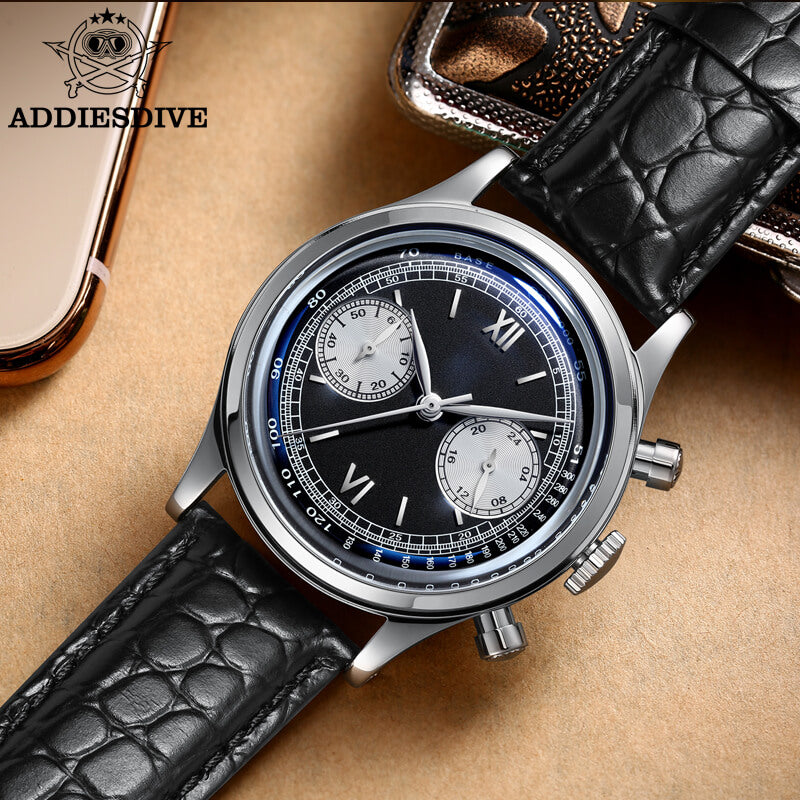 ★Black Friday★ADDIESDIVE Panda BB Chronograph Retro Men Watch 38mm Qua ...