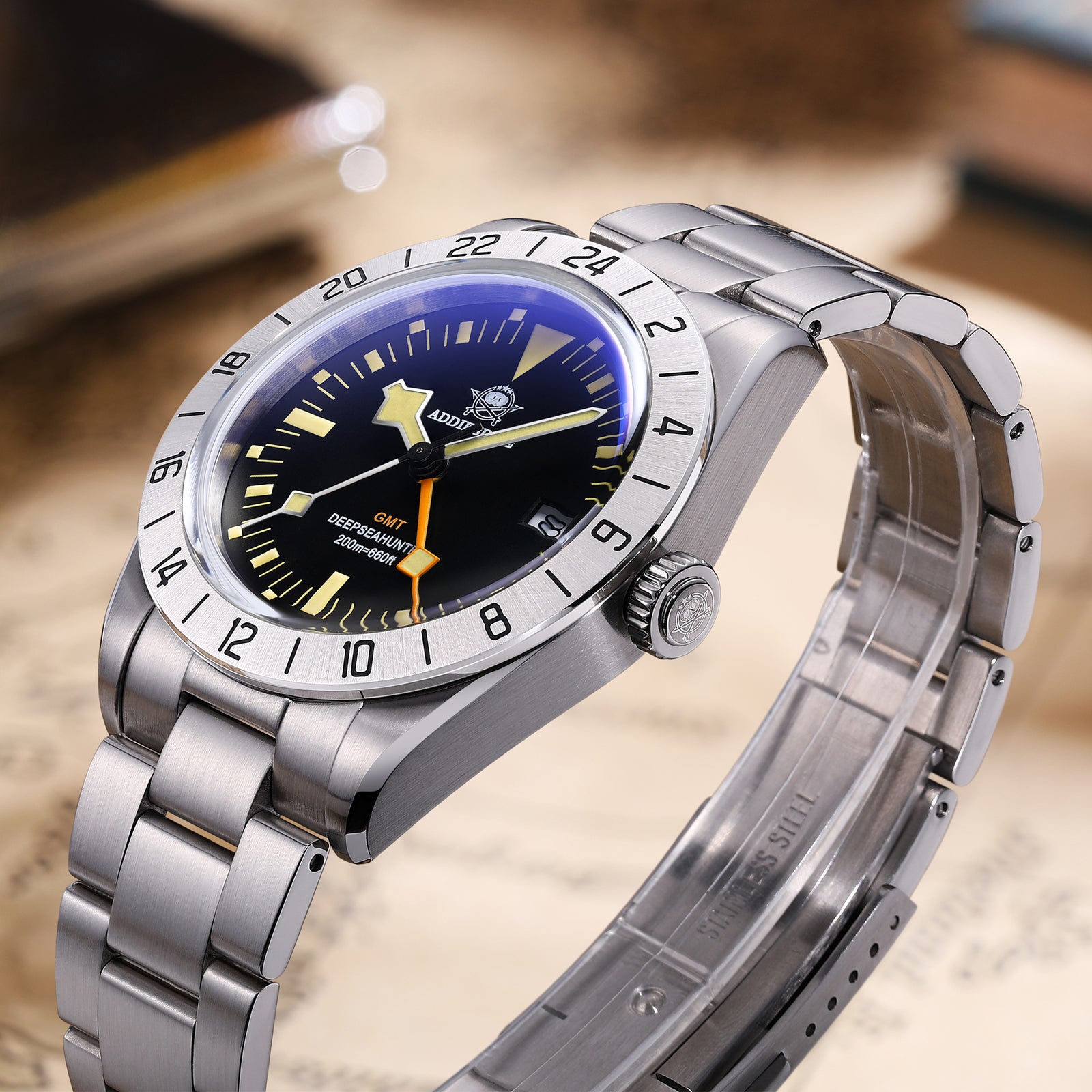 ★Flash Sale★ADDIESDIVE 39mm BB GMT Quartz Watch RONDA515 Movement（AD20 ...