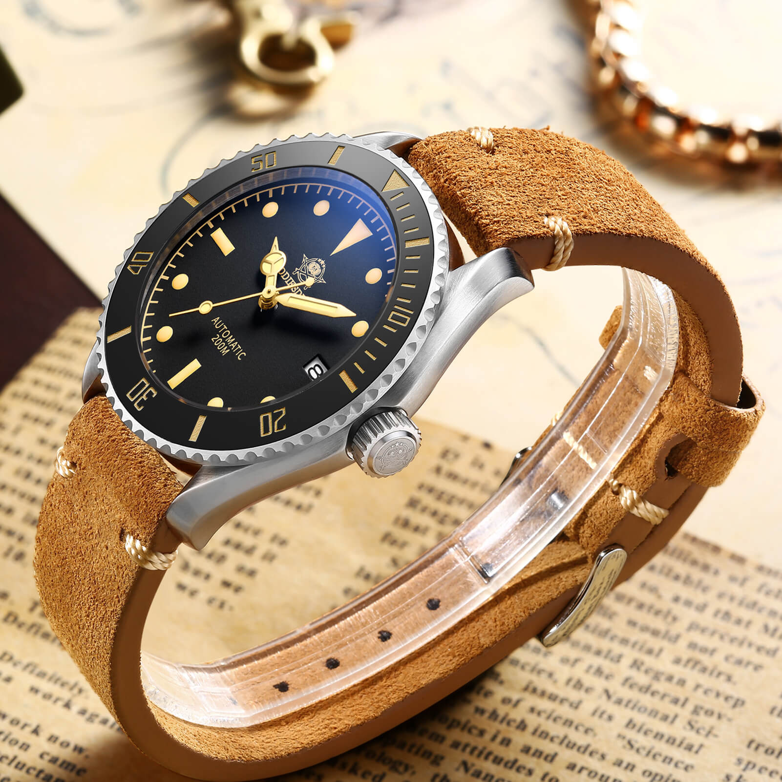 ADDIESDIVE® 40mm Dive Watch Automatic Scuba Watch AD2101 ...