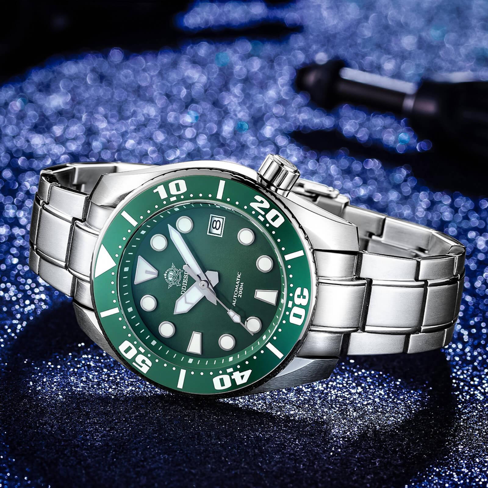 ADDIESDIVE® Sumo Green Professional Dive Watch for Men 44.5mm (MY-H10 ...