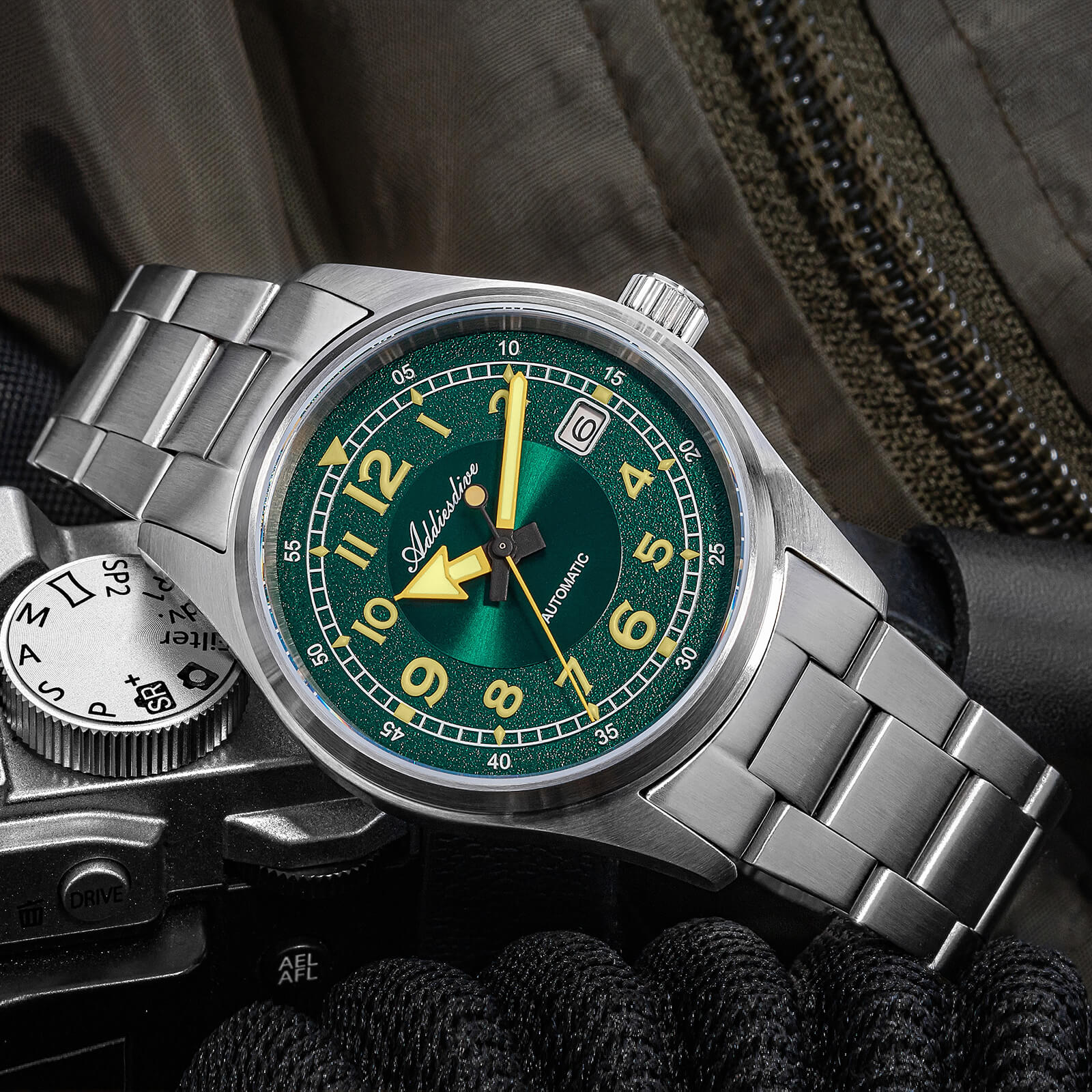 ADDIESDIVE 39mm Explore Retro Mechanical Men Watch AD2055 ...