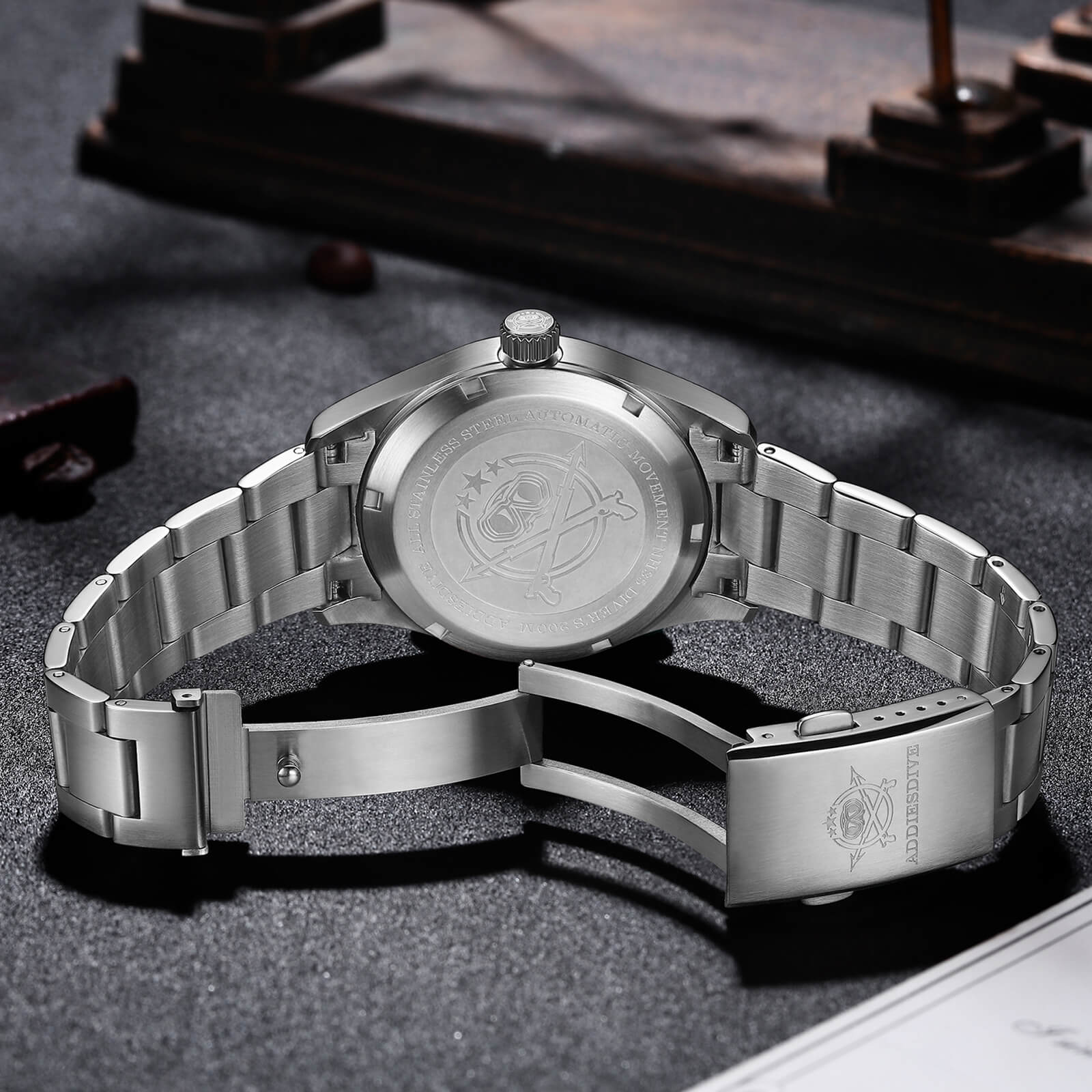 ADDIESDIVE 39mm Explore Retro Mechanical Men Watch AD2055 ...
