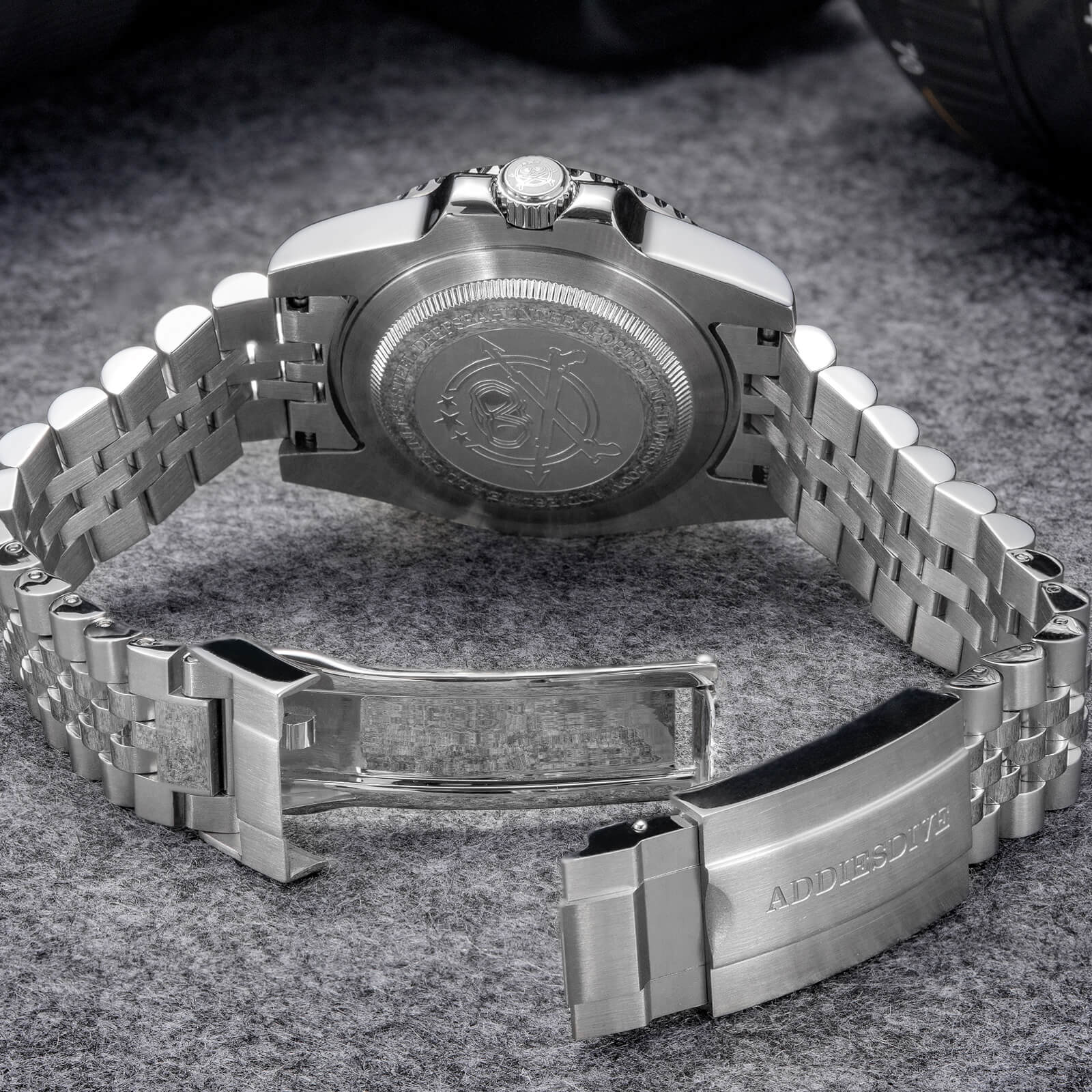 ADDIESDIVE Water Ghost Luxury Dive Watch GMT Quartz Watch AD2050-with ...