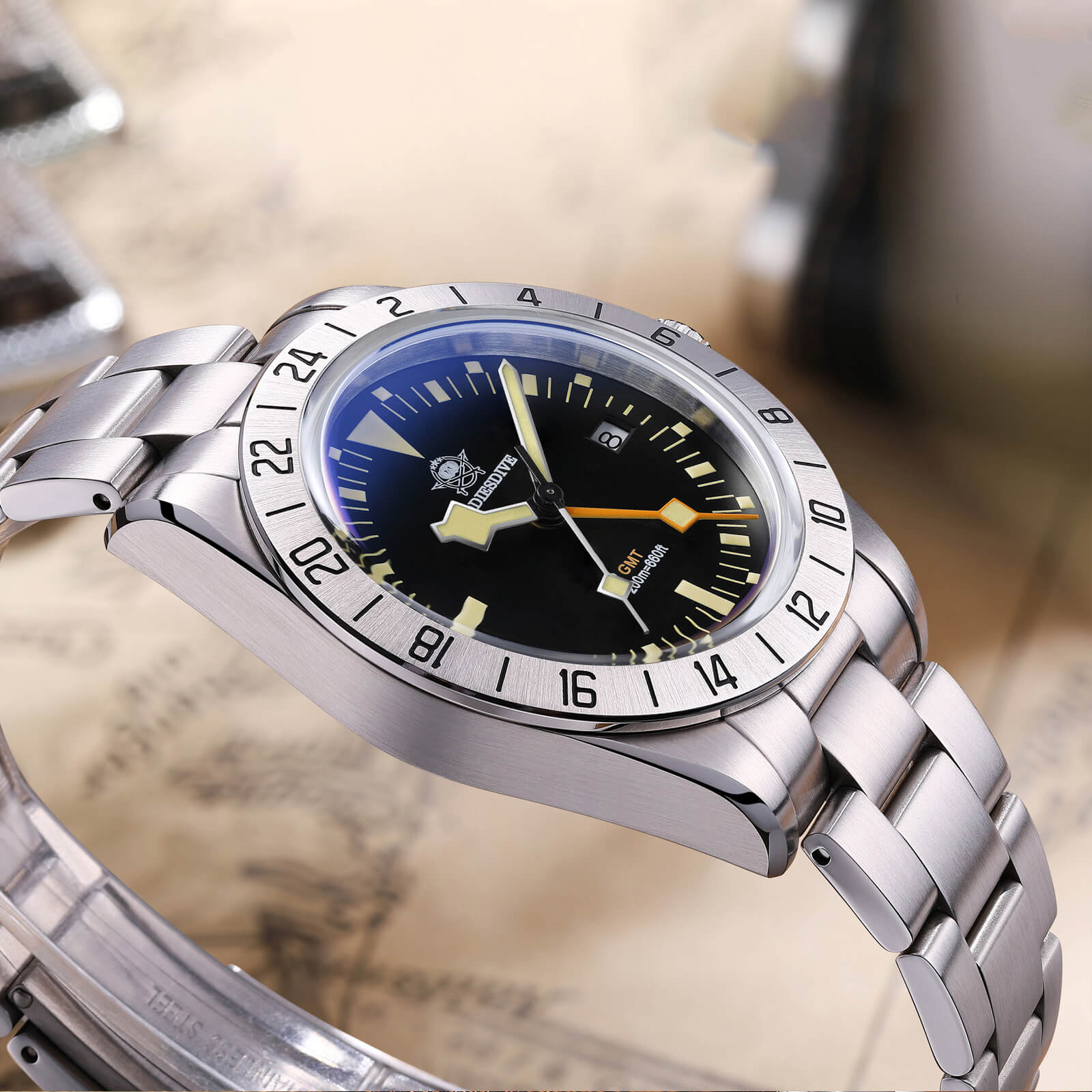 ★Weekly Deal★ADDIESDIVE 39mm BB GMT Quartz Watch RONDA515 Movement（AD2 ...