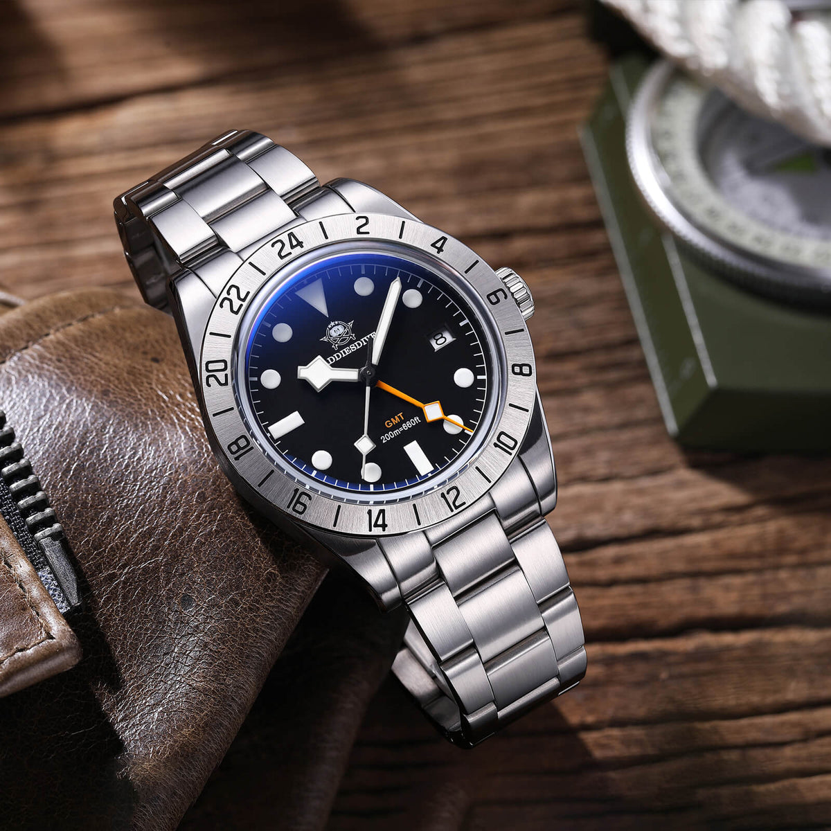 ★Weekly Deal★ADDIESDIVE 39mm BB GMT Quartz Watch RONDA515 Movement（AD2