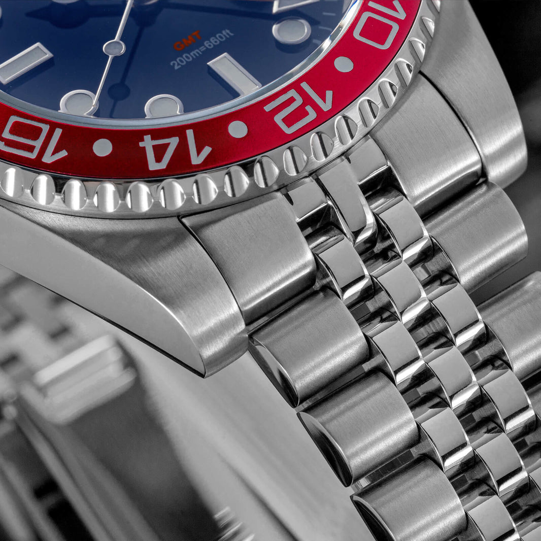 ADDIESDIVE Water Ghost Luxury Dive Watch GMT Quartz Watch AD2050-with