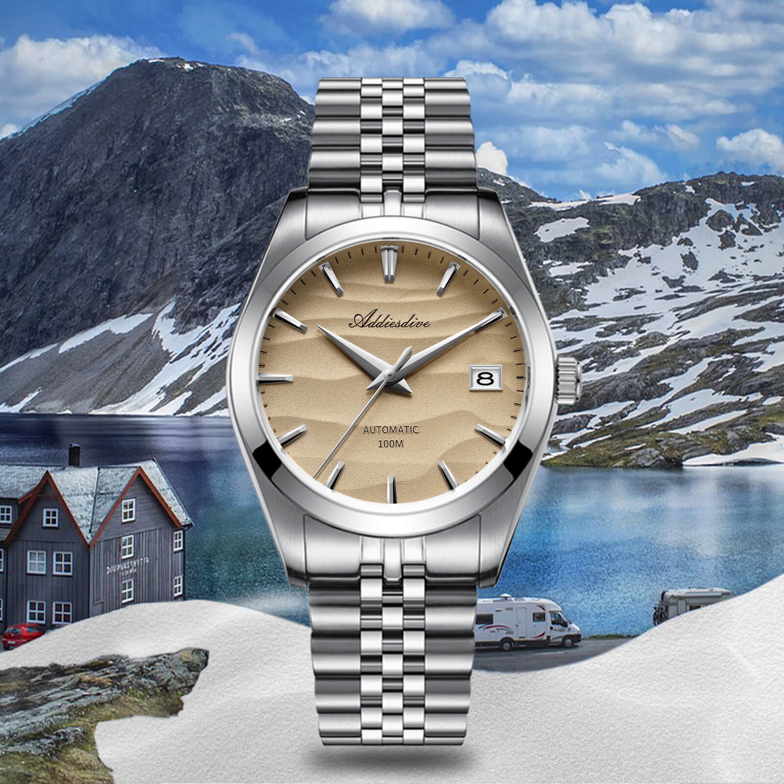 ★Flash Sale★Addiesdive 39mm Sand Dial NH35 Mechanical Watch AD2059 ...