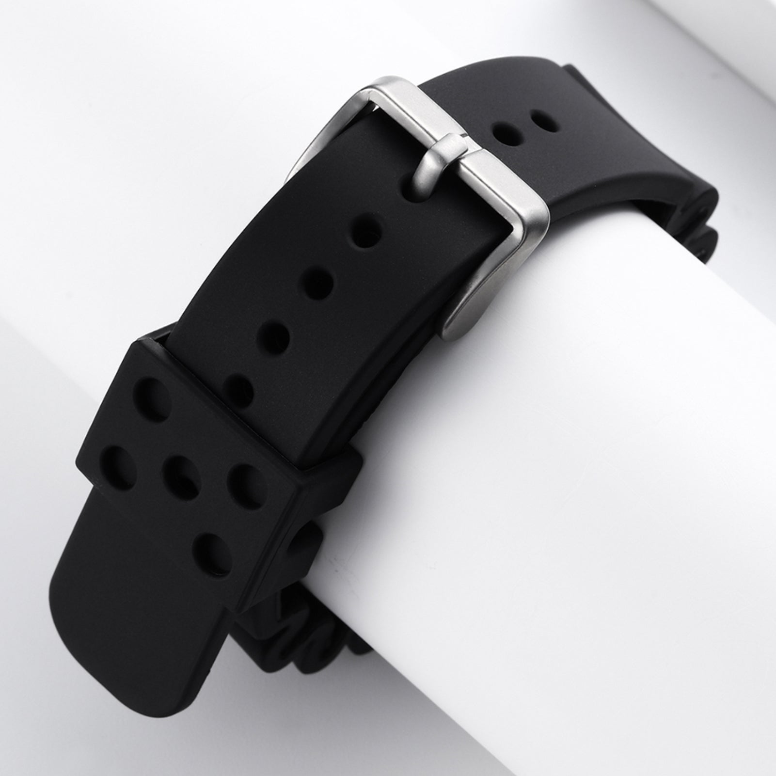 ADDIESDIVE Silicone Watch Strap For Men Diver Watches Black 20mm 22mm ...