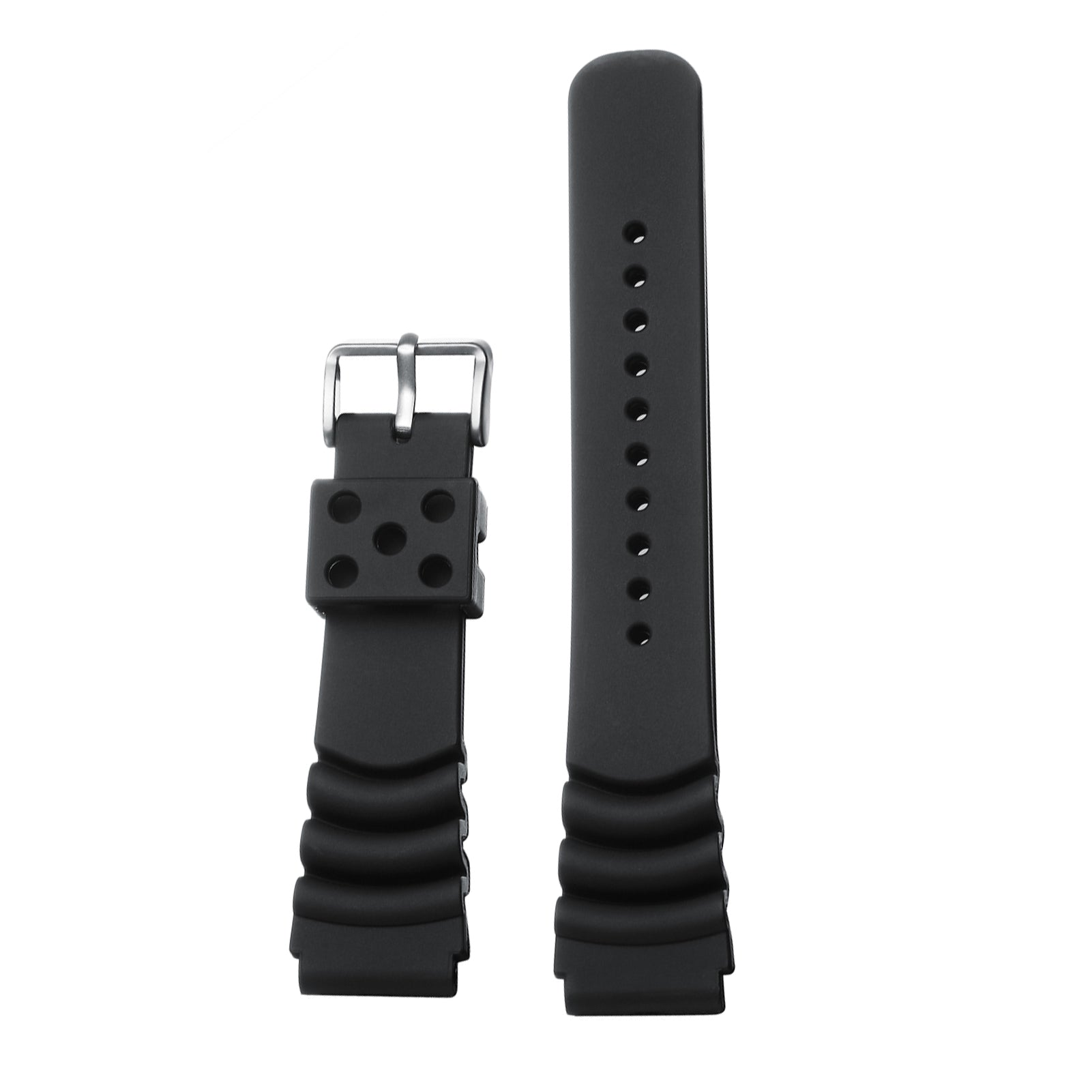 ADDIESDIVE Silicone Watch Strap For Men Diver Watches Black 20mm 22mm ...